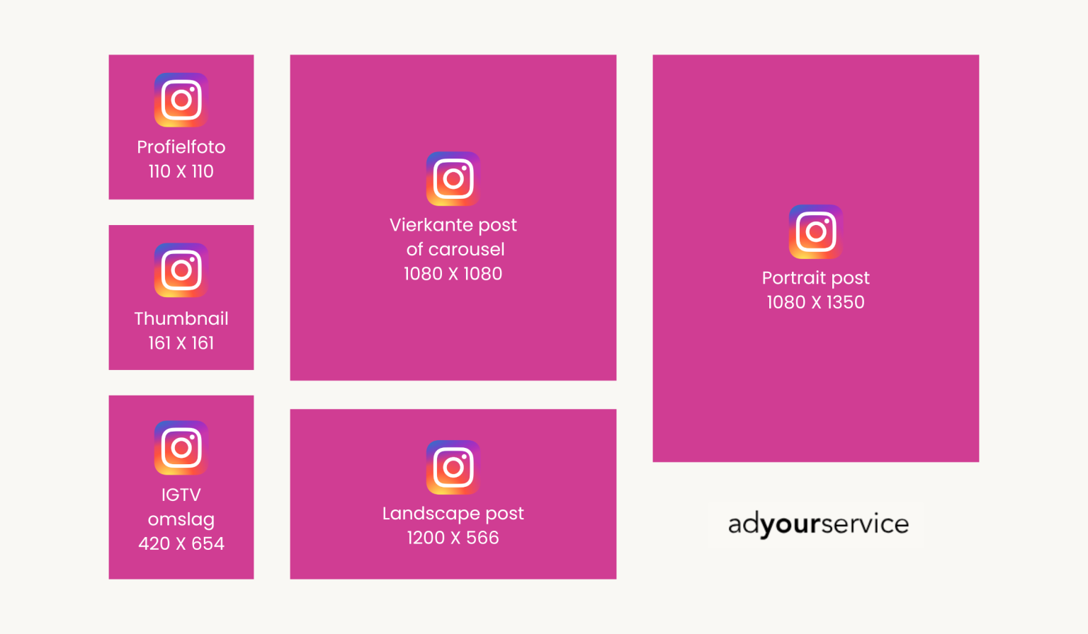 Dé afmetingen voor Instagram afbeeldingen: word Instafamous adyourservice